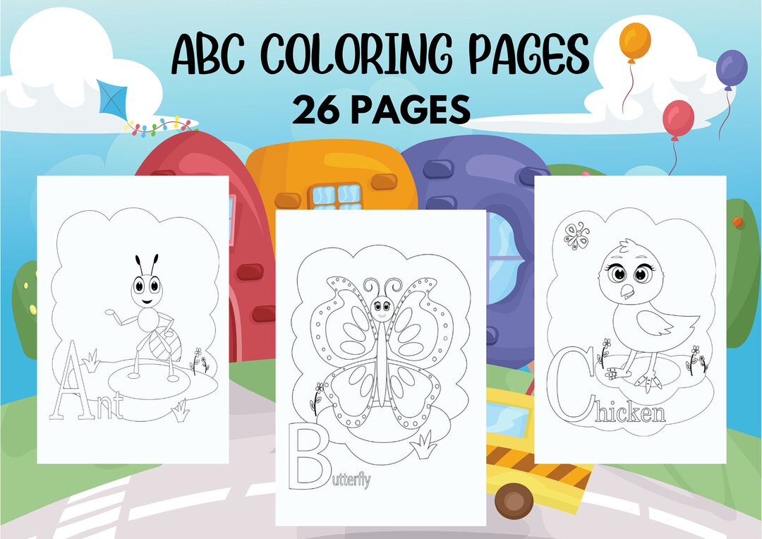 ABC Coloring Pages - Alphabet Coloring Book for Toddlers - Baby's ABC ...