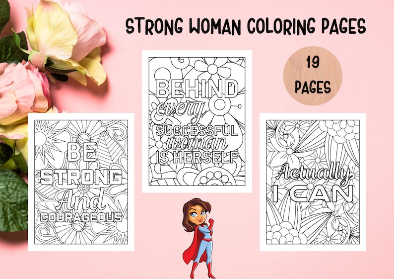 Strong Woman Coloring Pages 19 Printable Pages Strong Woman Quotes ...
