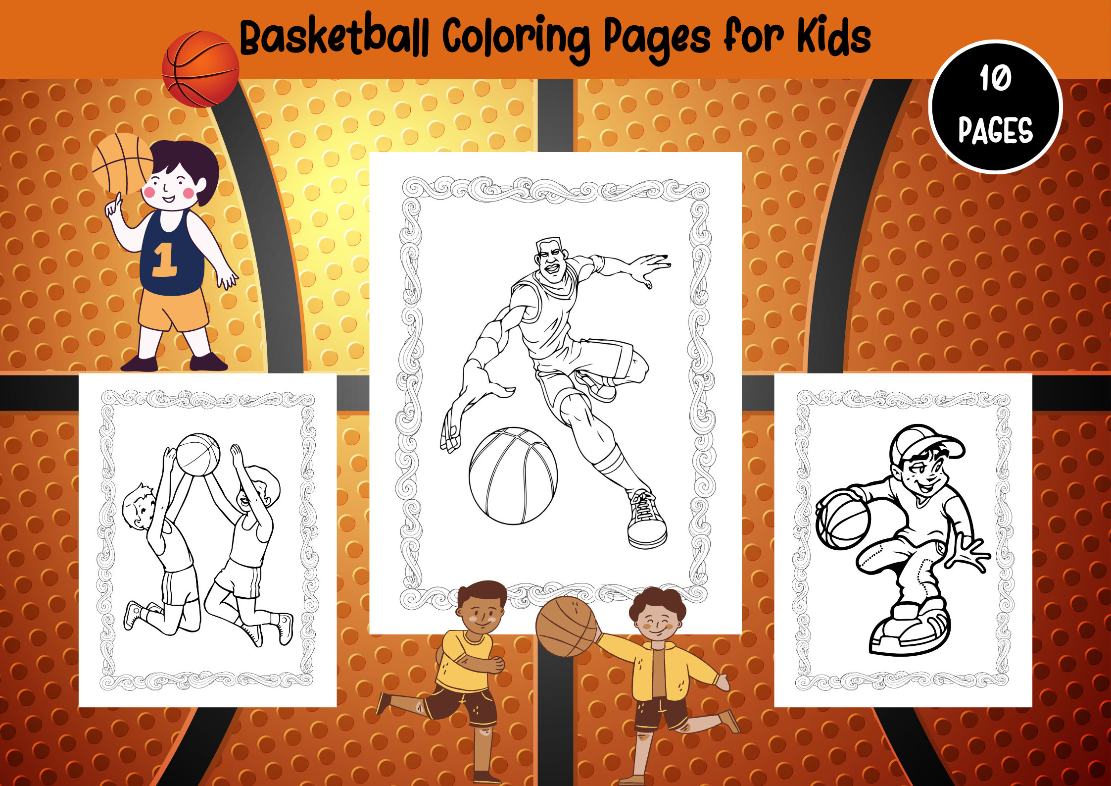 Girls Basketball Coloring Pages
