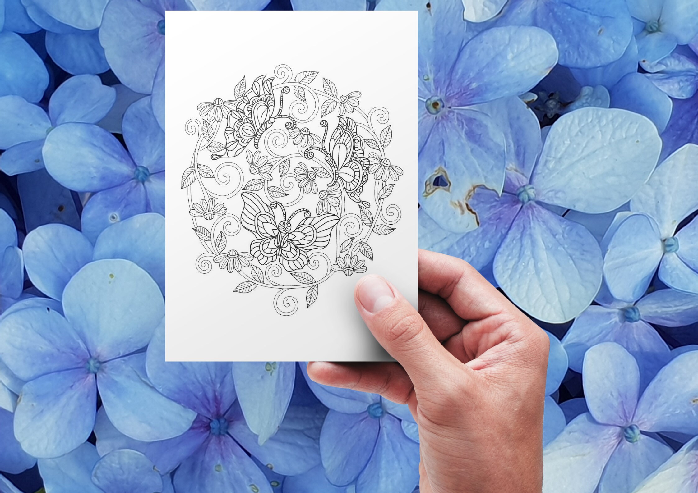 Relaxing Flowers Coloring Pages Coloring Book for Adults With Flower ...