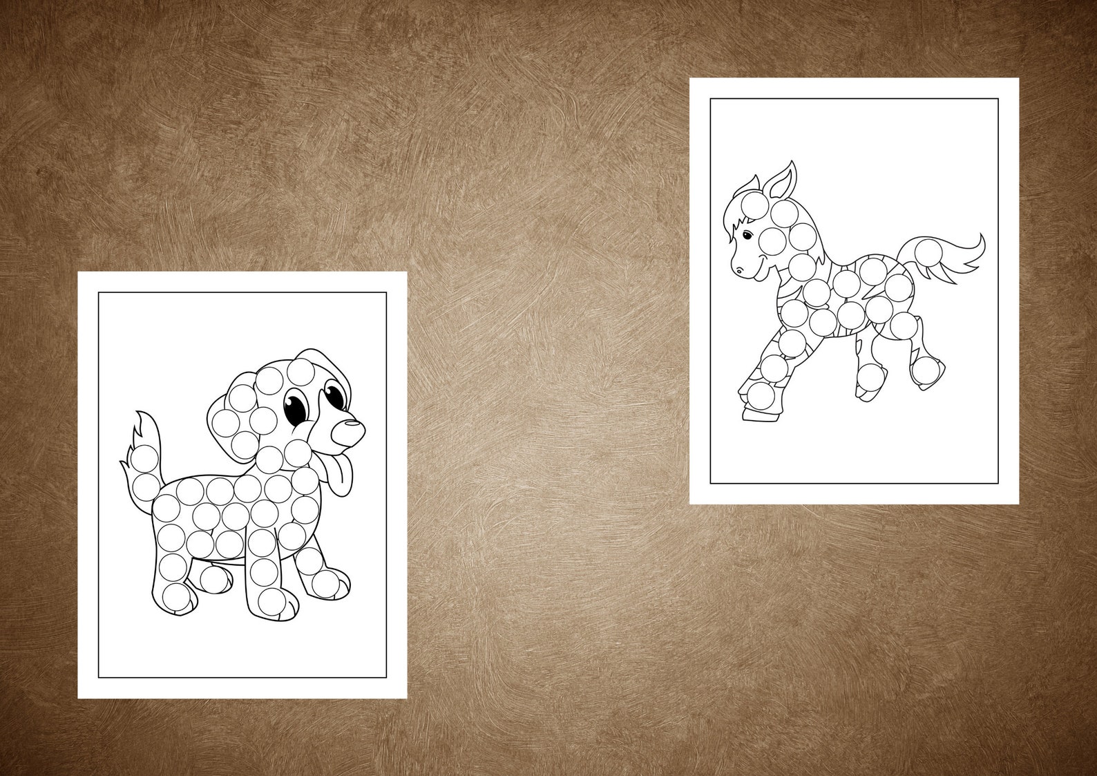 Animal Dot Marker Coloring Pages 30 Printable Pages Cute Animals Large ...