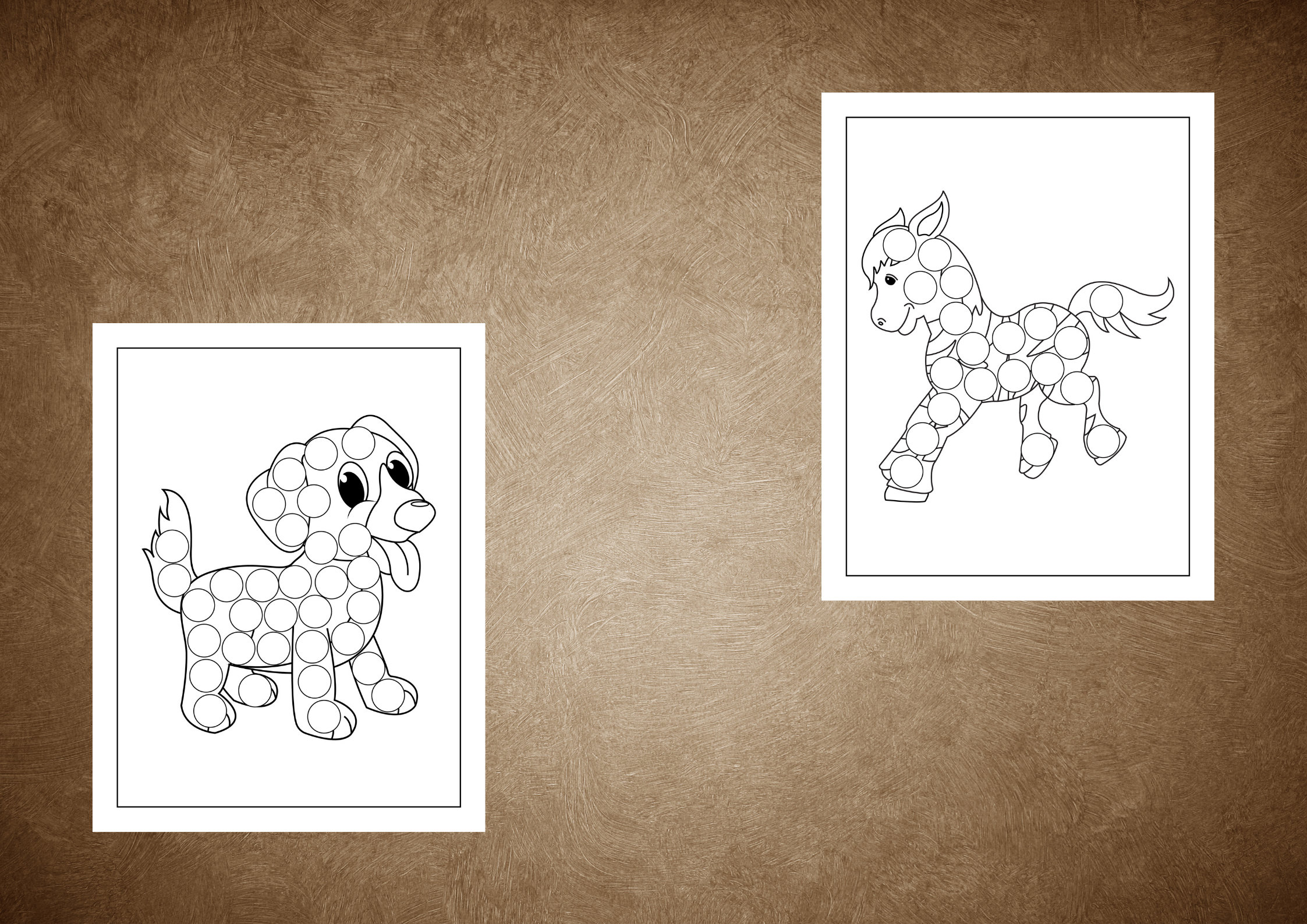 Animal Dot Marker Coloring Pages - 30 Printable Pages - Cute Animals ...
