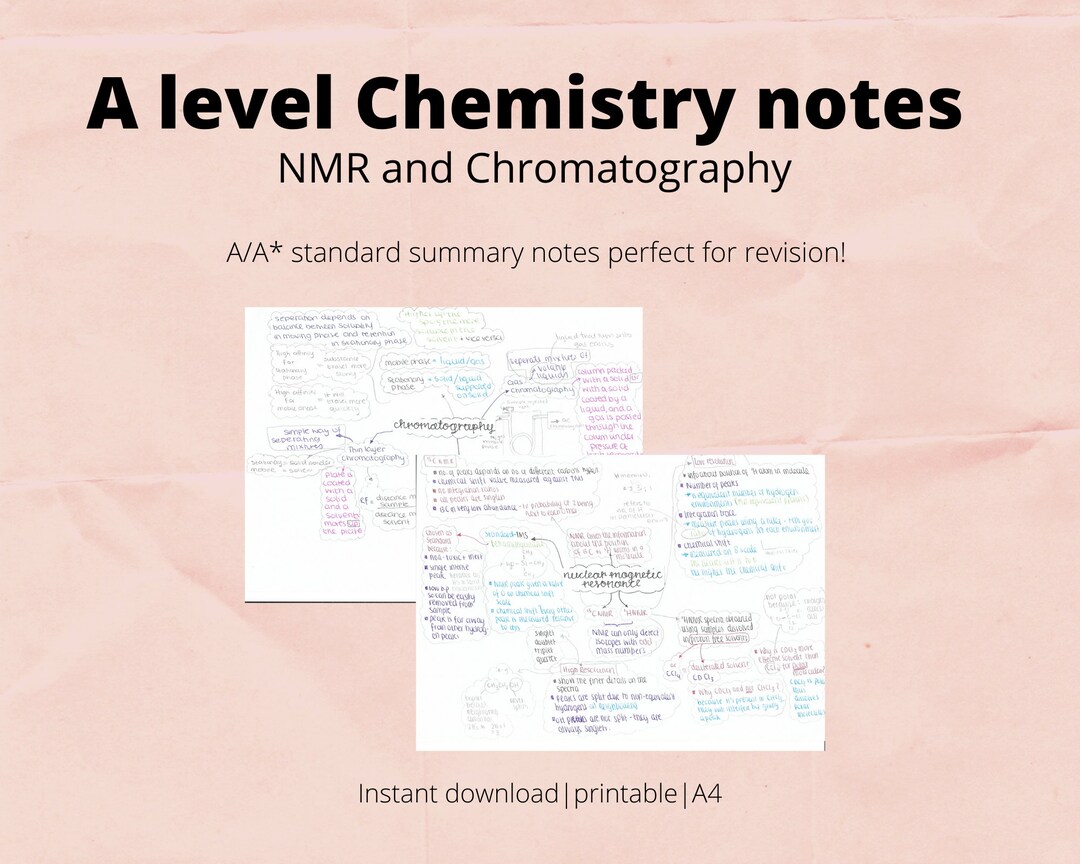 A Level Chemistry Notes: NMR and Chromatography - A/A* Standard Notes ...