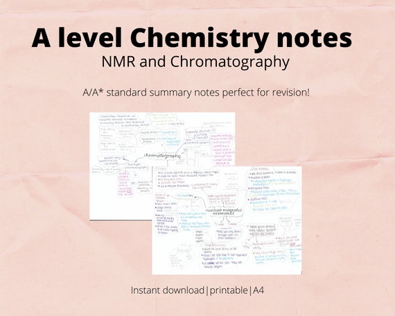 A Level Chemistry Notes: NMR and Chromatography A/A - Etsy