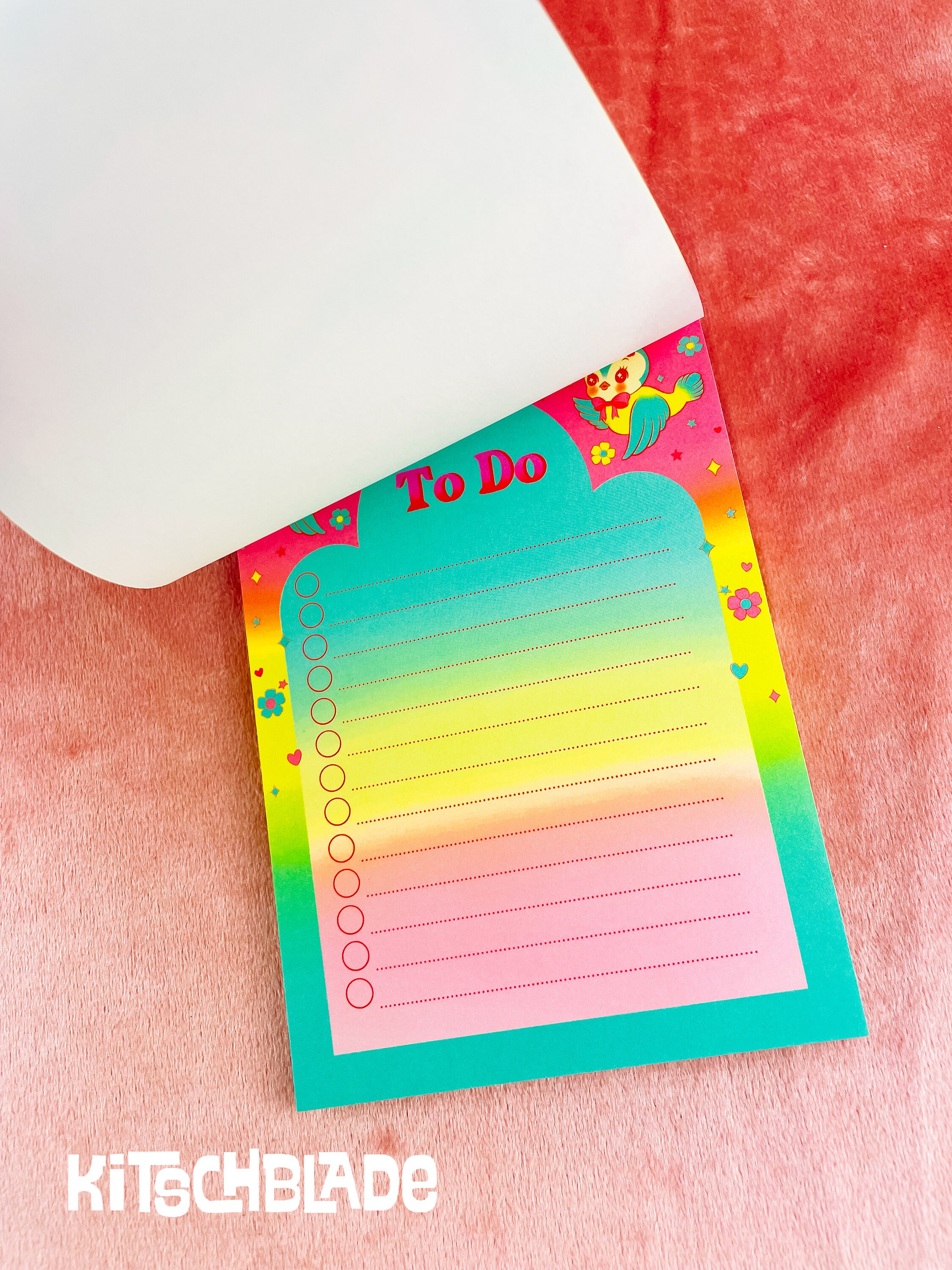 Bluebirdies to Do List Notepad | Artist Illustrated Memo Pad | Vintage ...