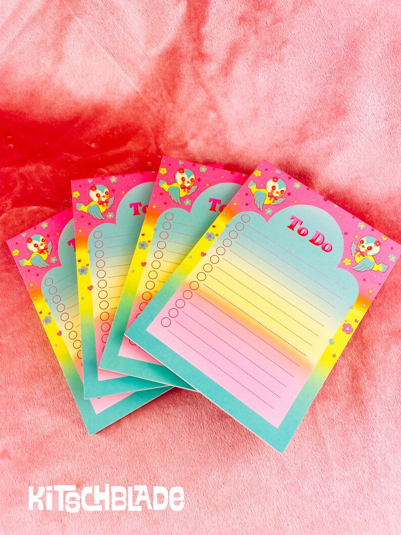 Bluebirdies to Do List Notepad | Artist Illustrated Memo Pad | Vintage ...