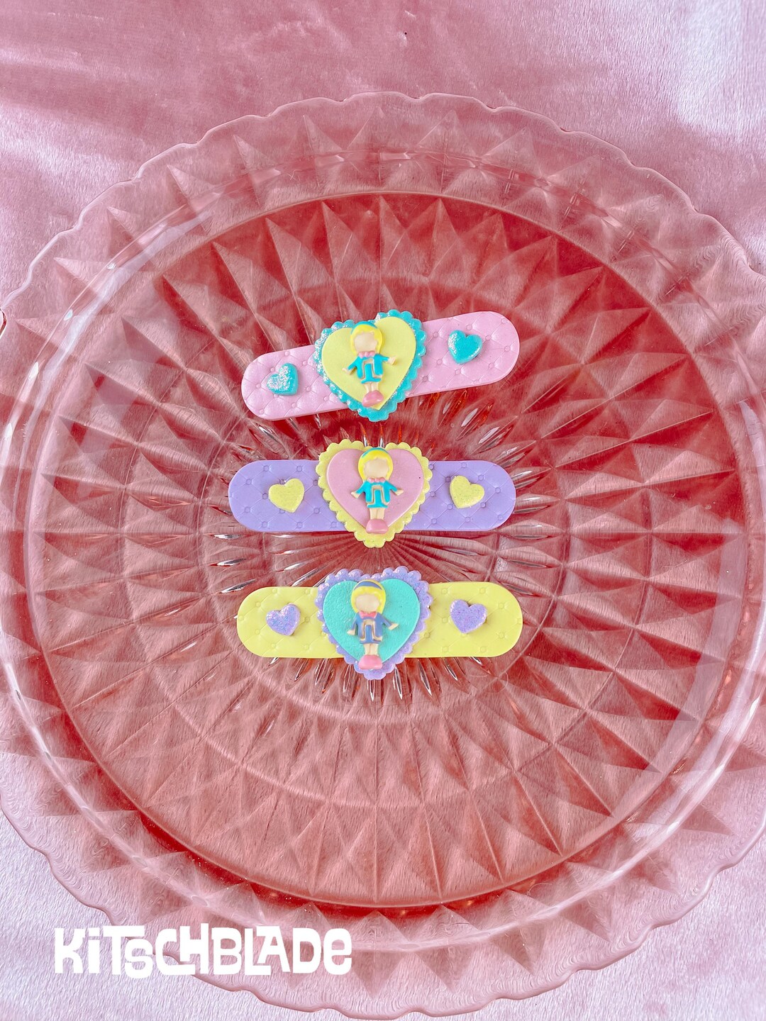 Polly Hair Clips Handmade Polymer Clay Hair Clip Kitschy Kawaii 90s ...