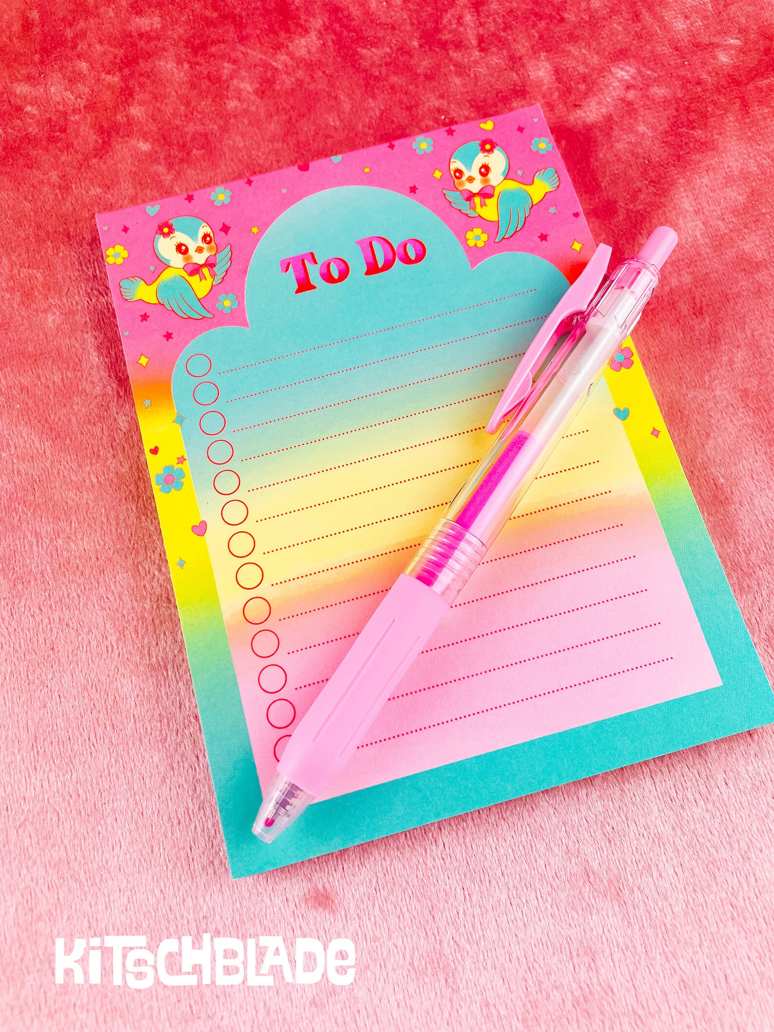 Bluebirdies to Do List Notepad | Artist Illustrated Memo Pad | Vintage ...