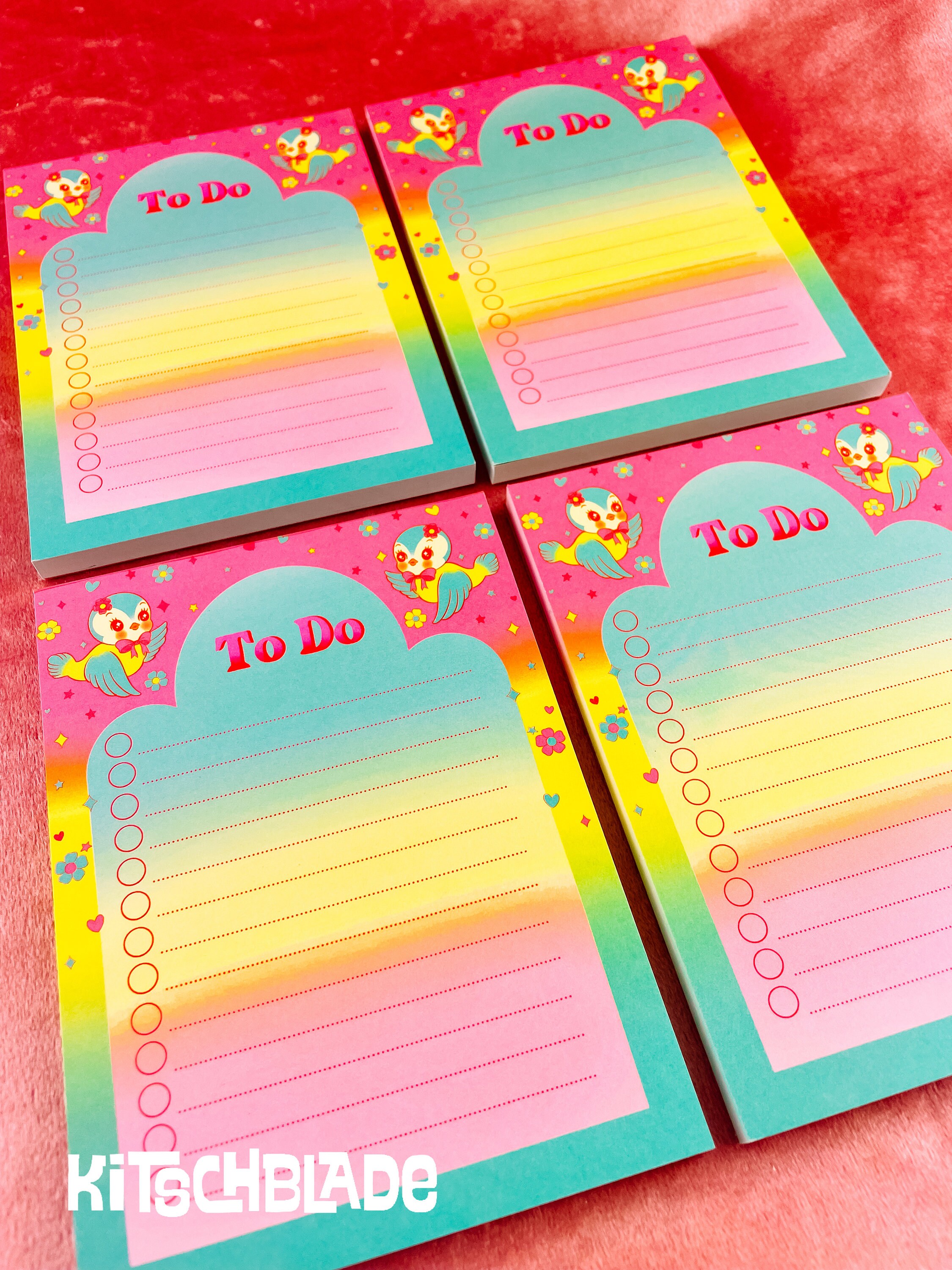 Bluebirdies to Do List Notepad | Artist Illustrated Memo Pad | Vintage ...