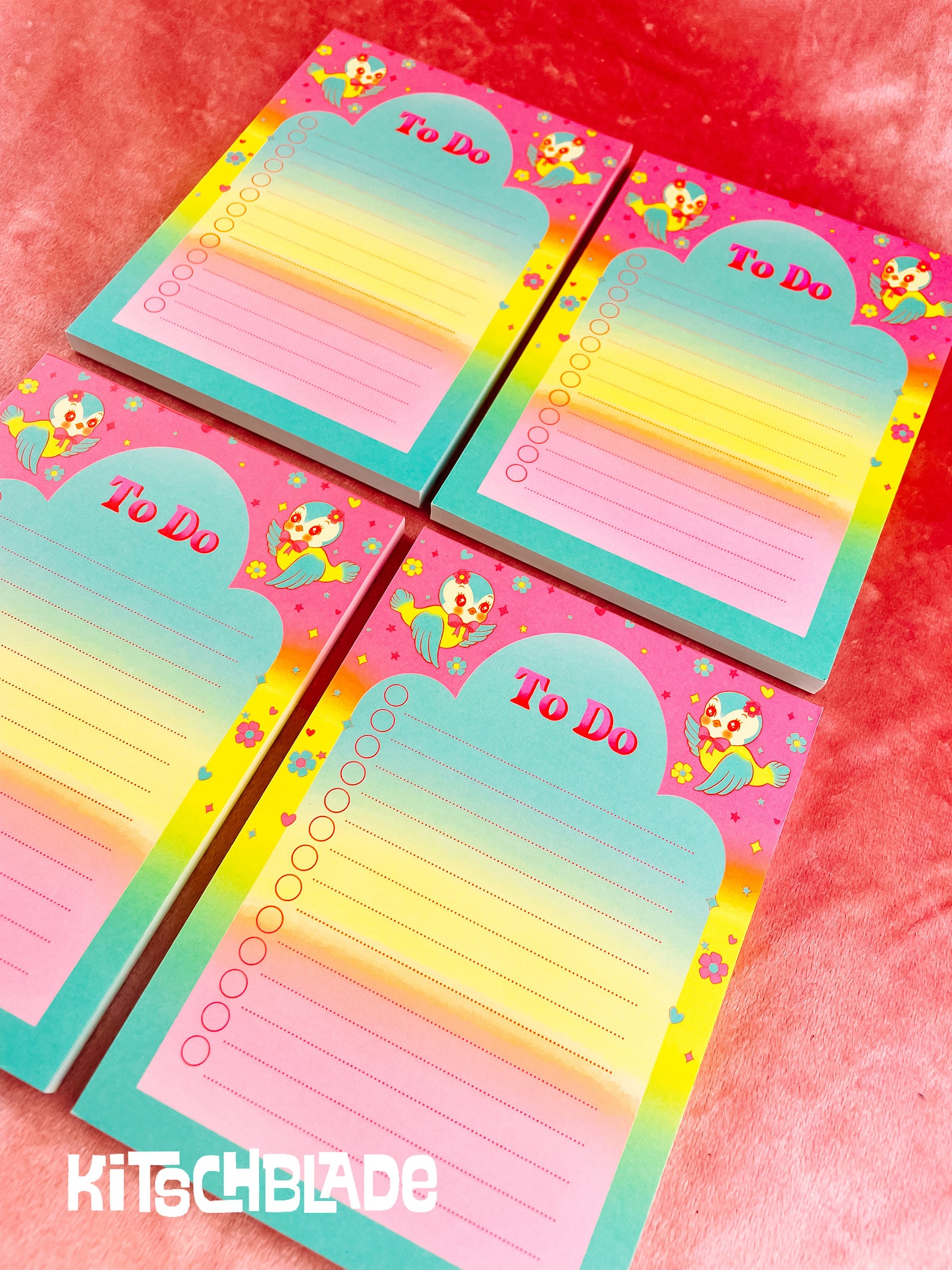 Bluebirdies to Do List Notepad | Artist Illustrated Memo Pad | Vintage ...