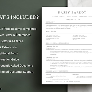 Functional Resume Template Microsoft Word One Page Resume Professional ...