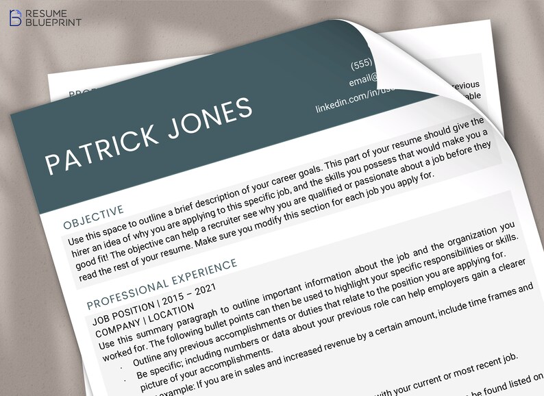 Resume Template Microsoft Word CV Professional Resume Masculine Resume ...