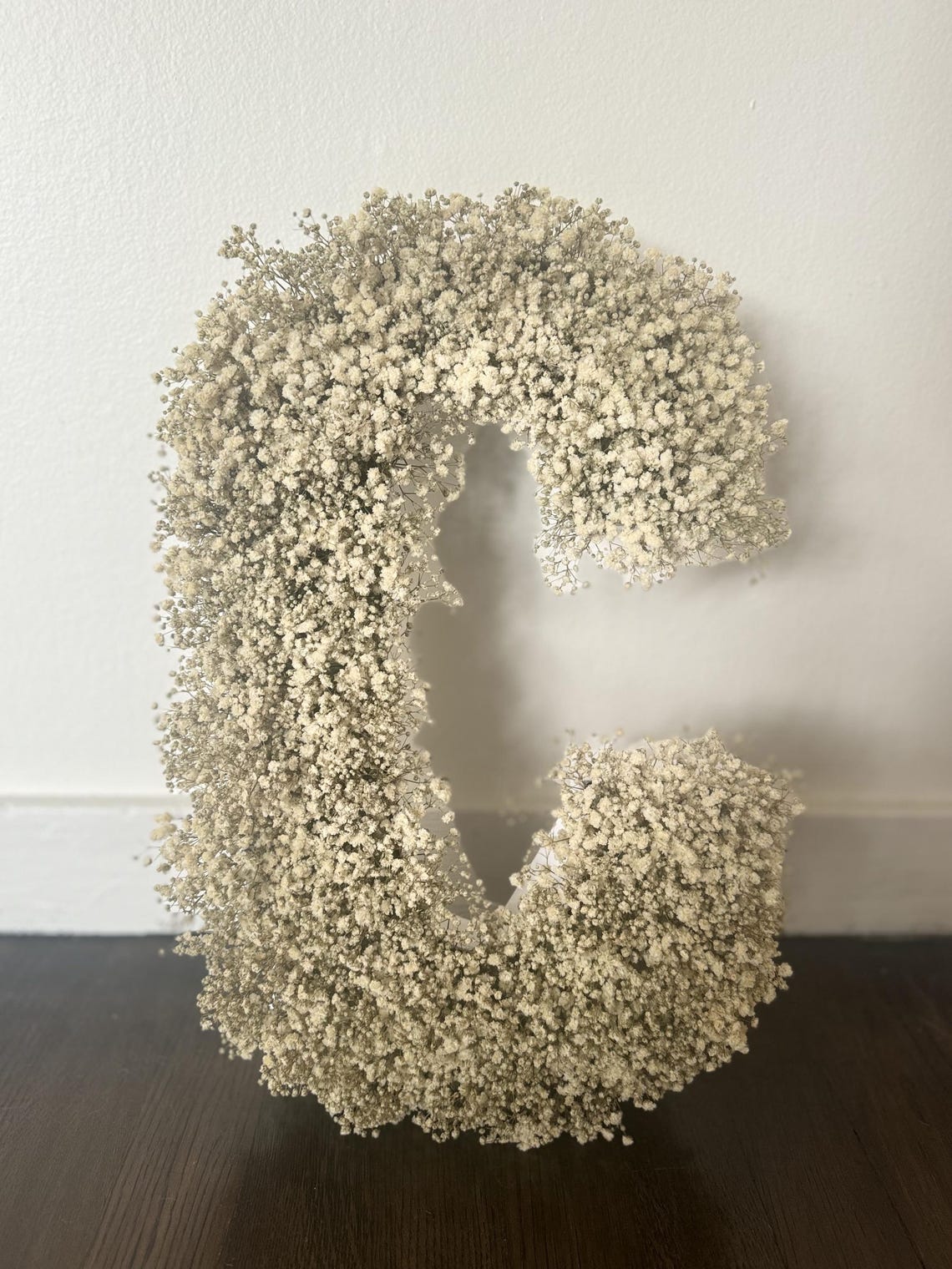 Dried Baby's Breath Letter Wedding Preserved Baby's Breath Monogram ...