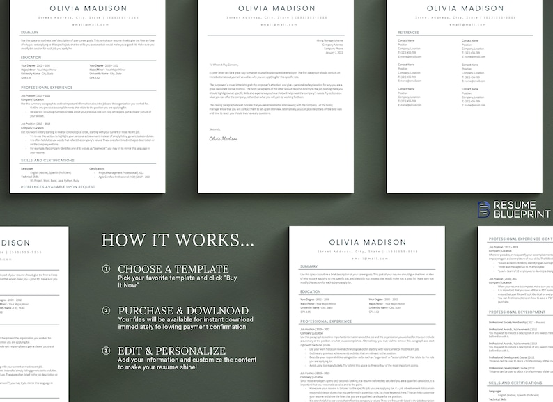 Functional Resume Template Microsoft Word One Page Resume Professional ...