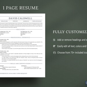 Resume Template Professional CV 2 Page Resume Template for Microsoft ...