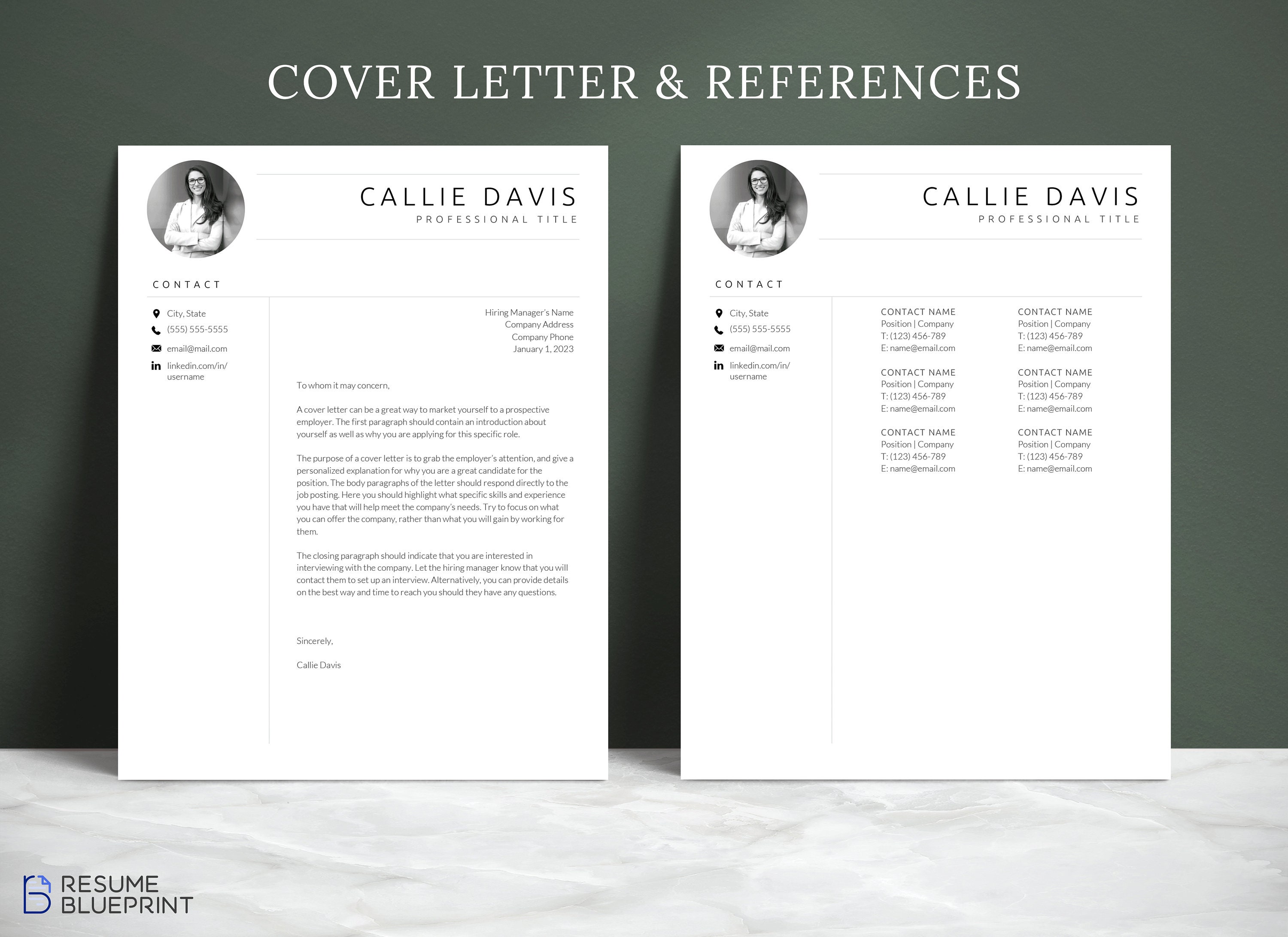 Resume Template With Photo CV Template Word Resume Professional CV ...