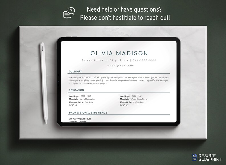 Functional Resume Template Microsoft Word One Page Resume Professional ...