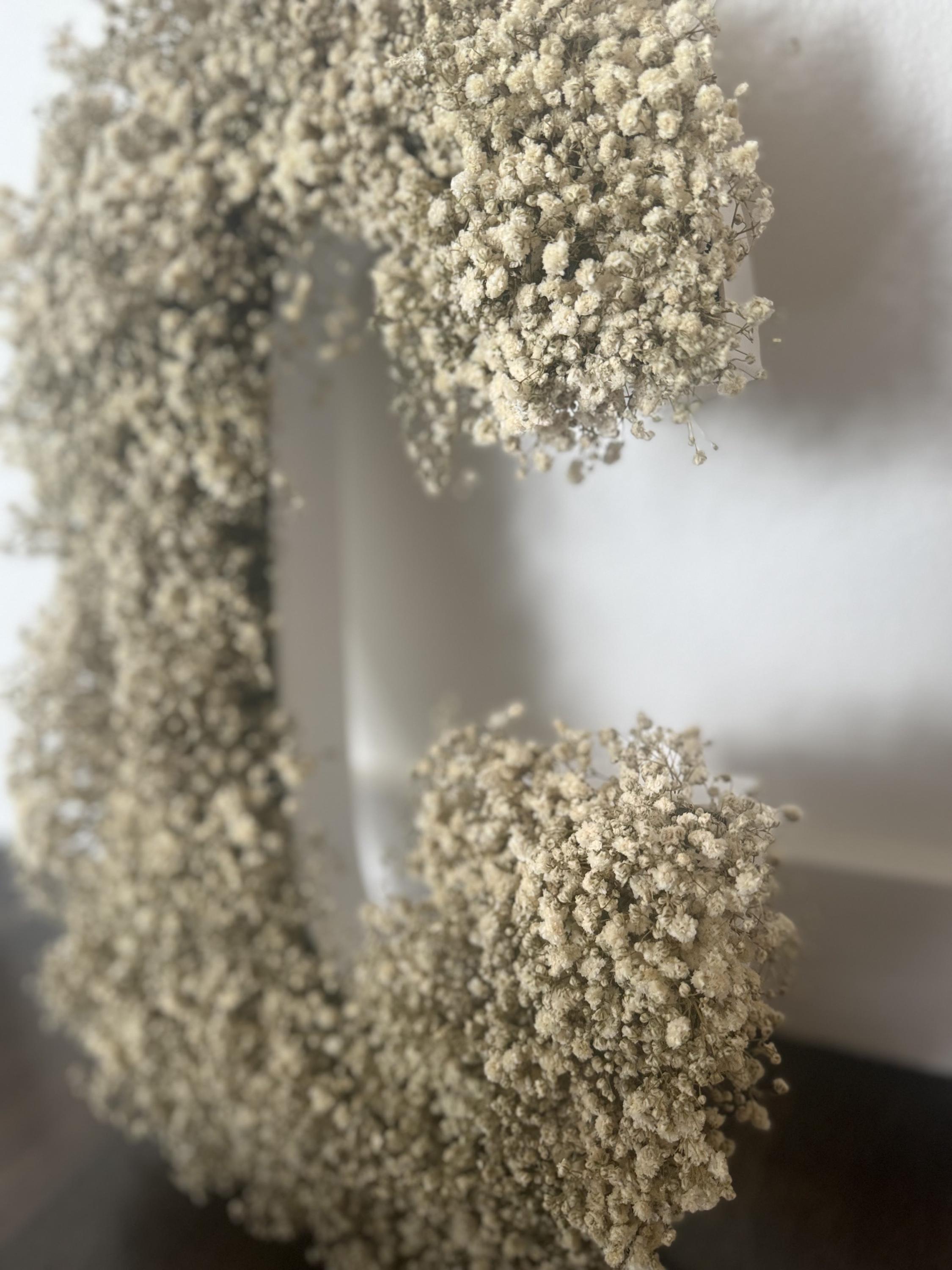 Dried Baby's Breath Letter Wedding Preserved Baby's Breath Monogram ...
