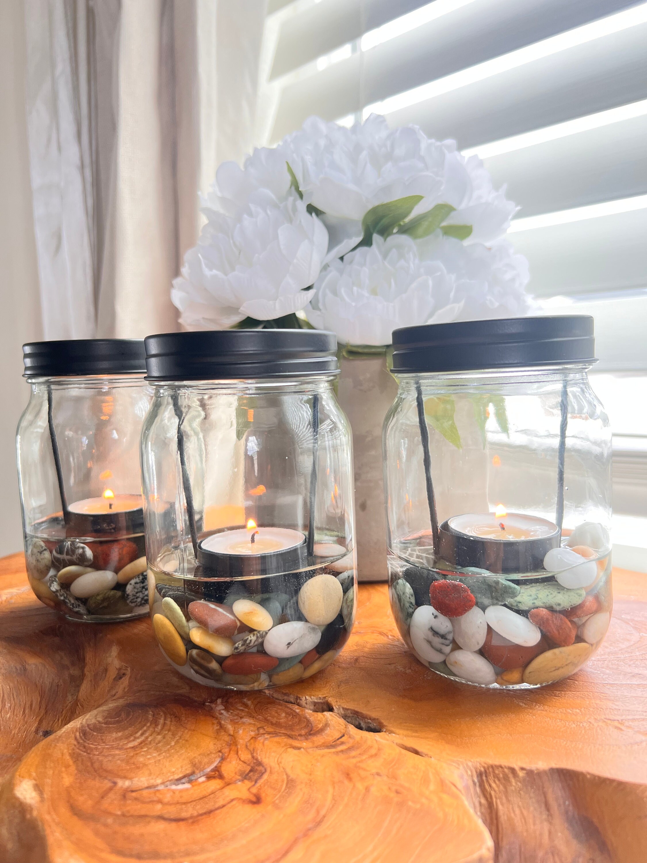 Ocean Pebble Beach Themed Mason Jar Candle Holder - Etsy