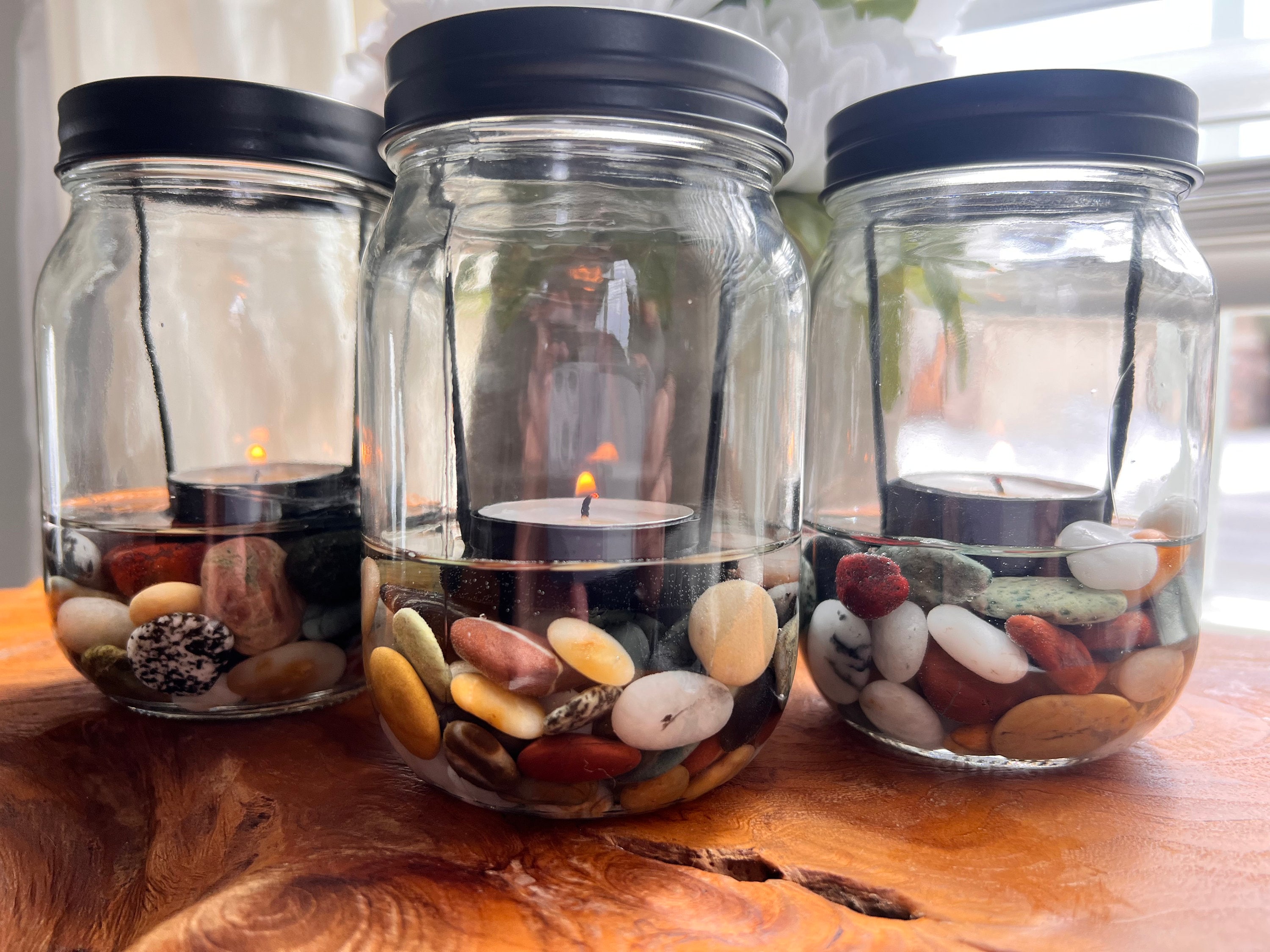 Ocean Pebble Beach Themed Mason Jar Candle Holder - Etsy