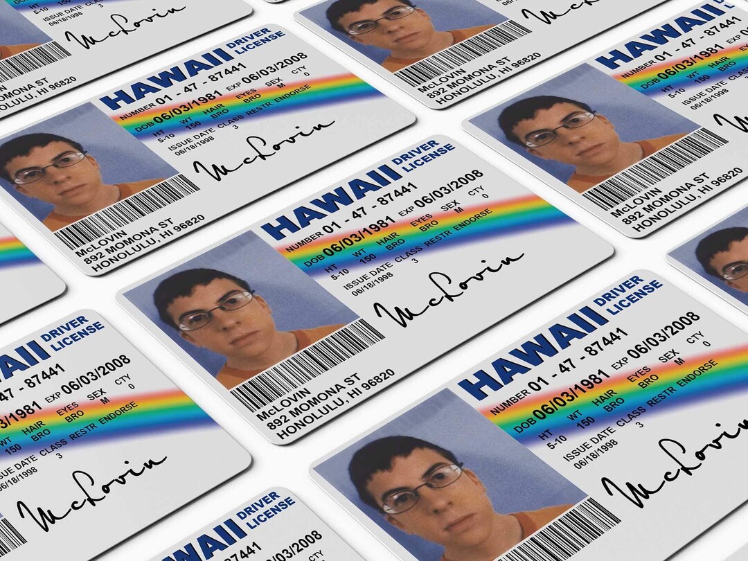 Mclovin Novelty Driving License ID Card Replica From Superbad - Etsy