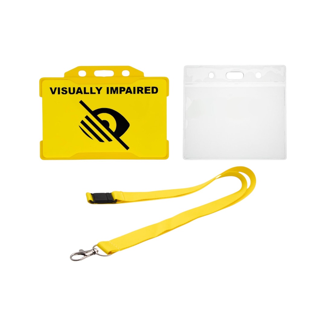 Visually Impaired ID Card With Lanyard: Disability Awareness Aid - Etsy