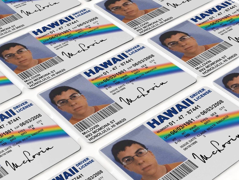 Mclovin ID Card Replica: Superbad Novelty License - Custom Photo Option ...