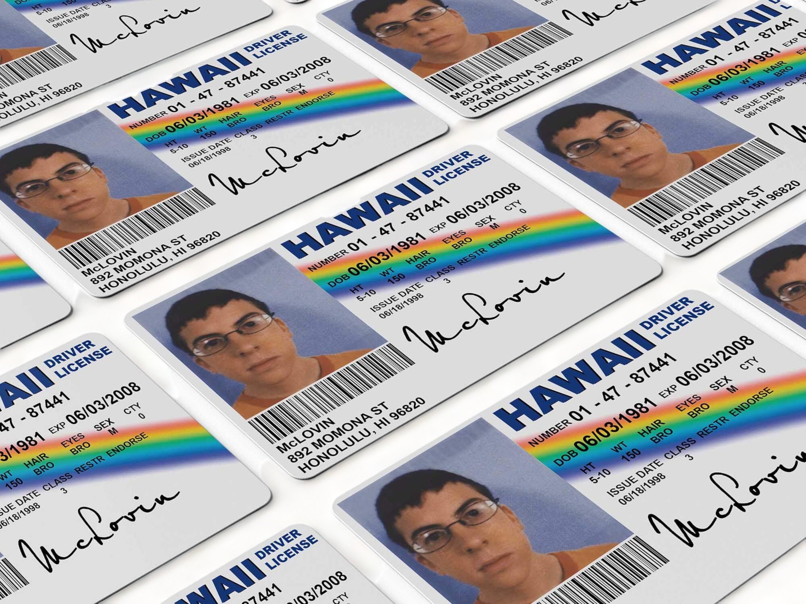 Mclovin ID Card Replica: Superbad Novelty License - Custom Photo Option ...