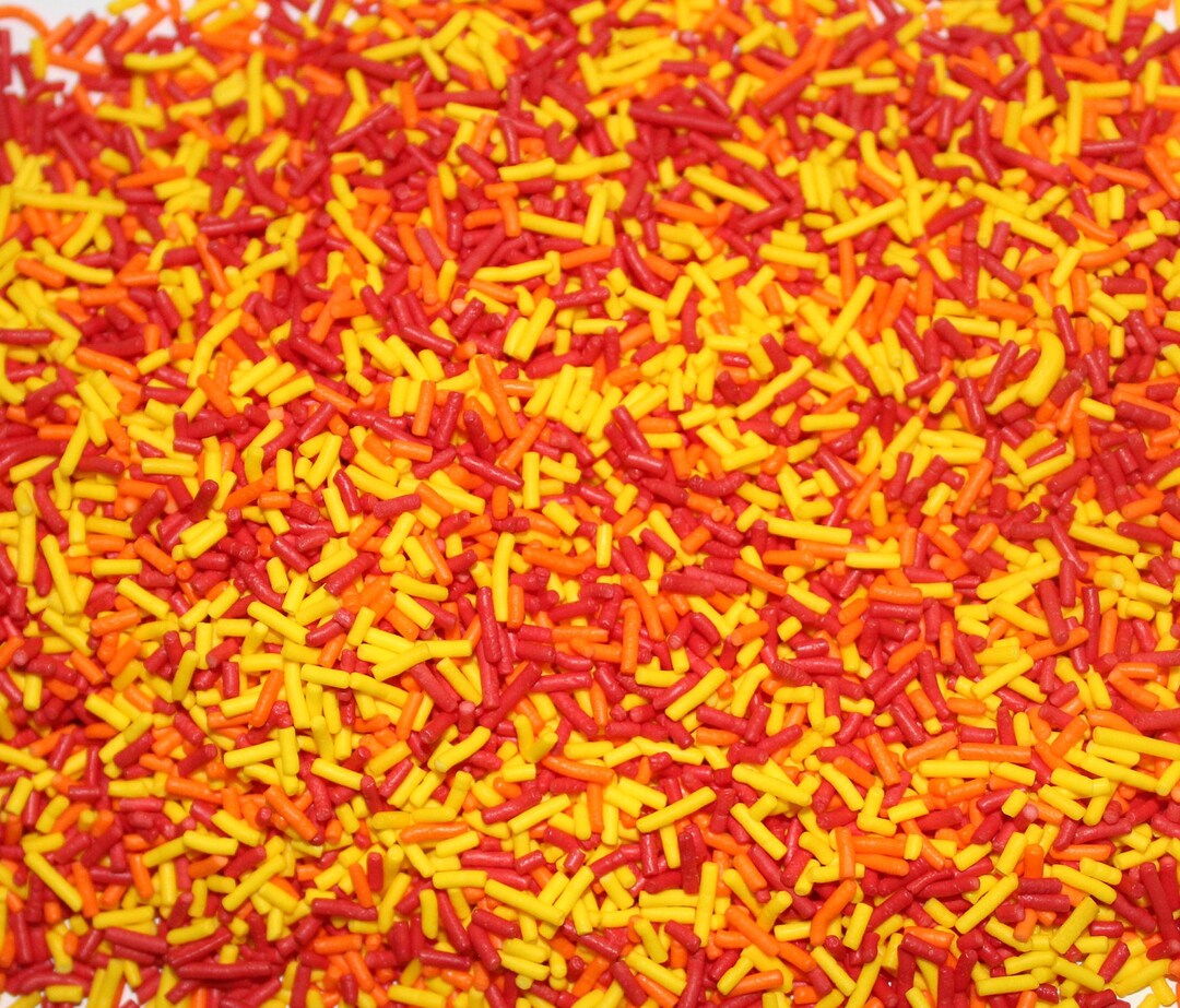 Firecracker Sprinkles Red and Orange Sprinkles Yellow Sprinkles Cake ...