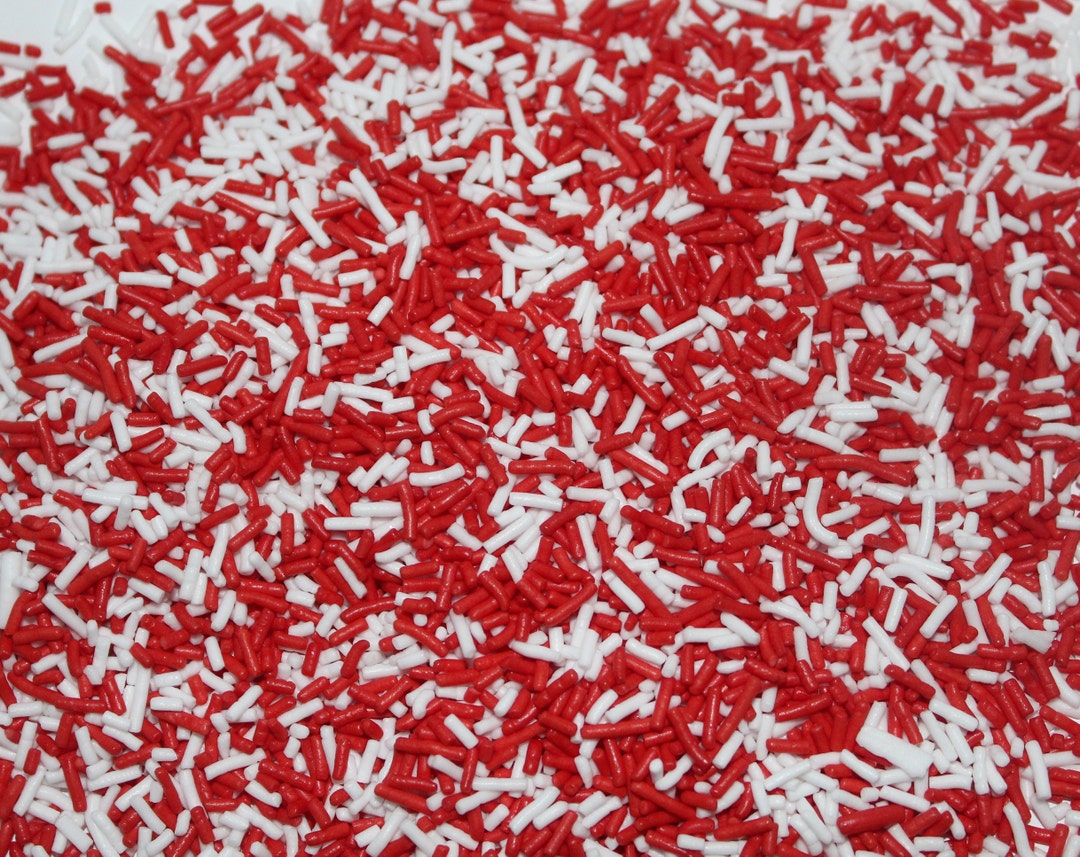 Red and White Sprinkles White Sprinkles Edible Sprinkles Red Sprinkles ...