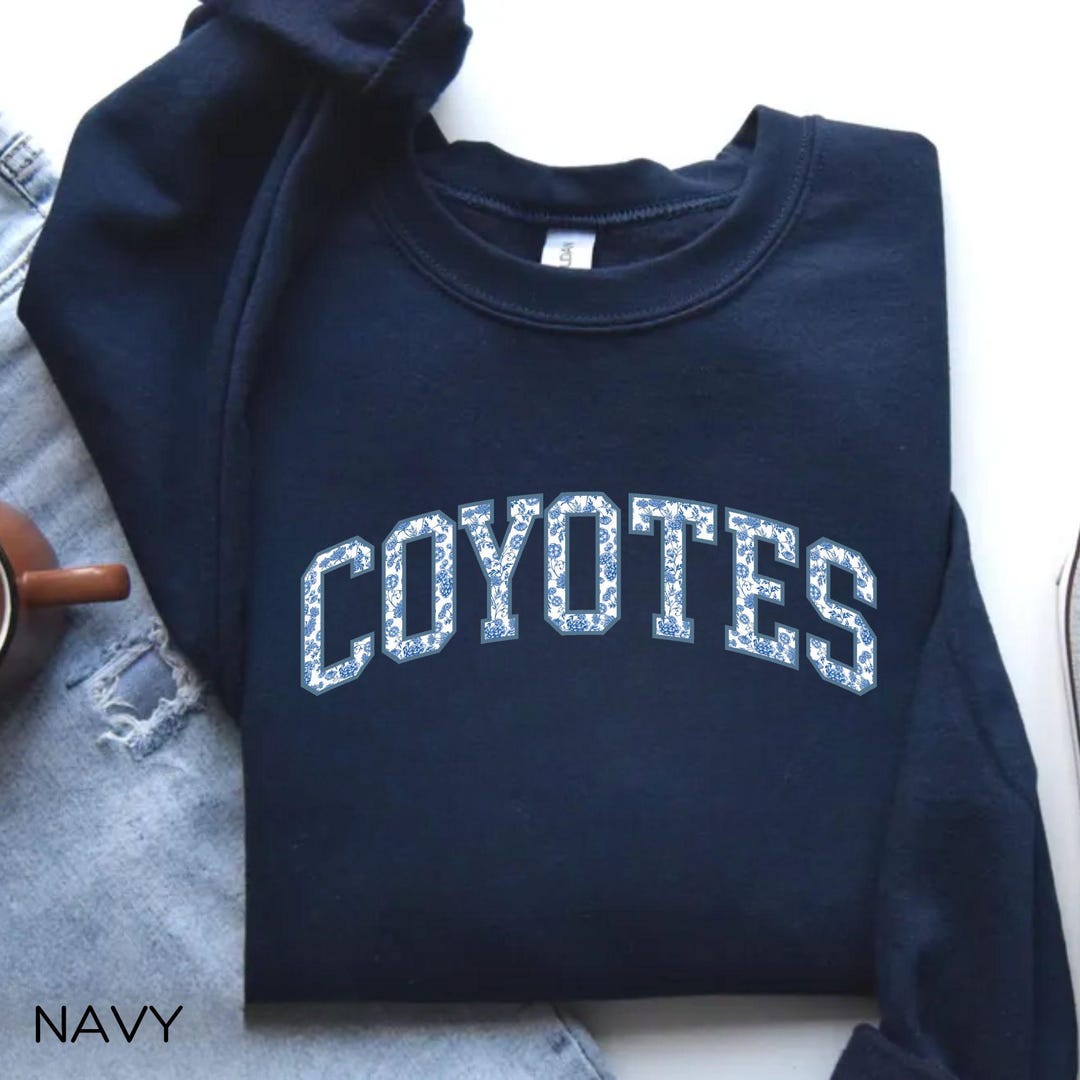 Coyotes Mascot Chinoiserie Sweatshirt Coyotes Game Day Shirt High ...