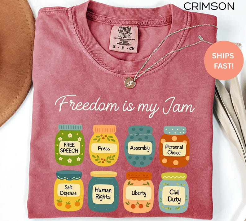Charlie Kirk Freedom is My Jam Comfort Colors Shirt American Charlie ...