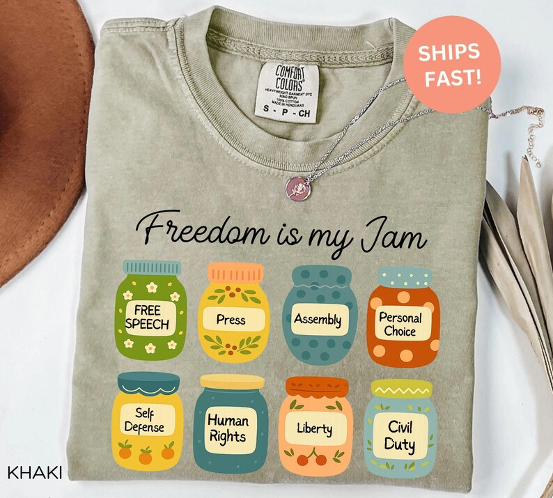 Charlie Kirk Freedom is My Jam Comfort Colors Shirt American Charlie ...