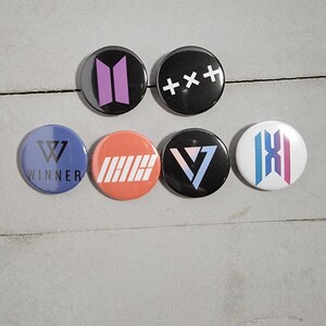 Various 1-inch KPOP Boy Group Logos, KPOP Logo Buttons, KPOP Pins - Etsy