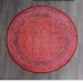 Round Rug Red, Circle Rug, Round Rug Vintage, Circle Rug 8x8, Round Rug ...