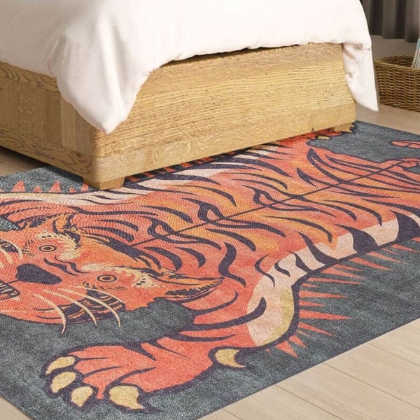 Tiger Rug - Etsy
