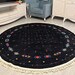 Round Rug Black, Circle Rug Black, Round Rug for Table, Round Rug ...