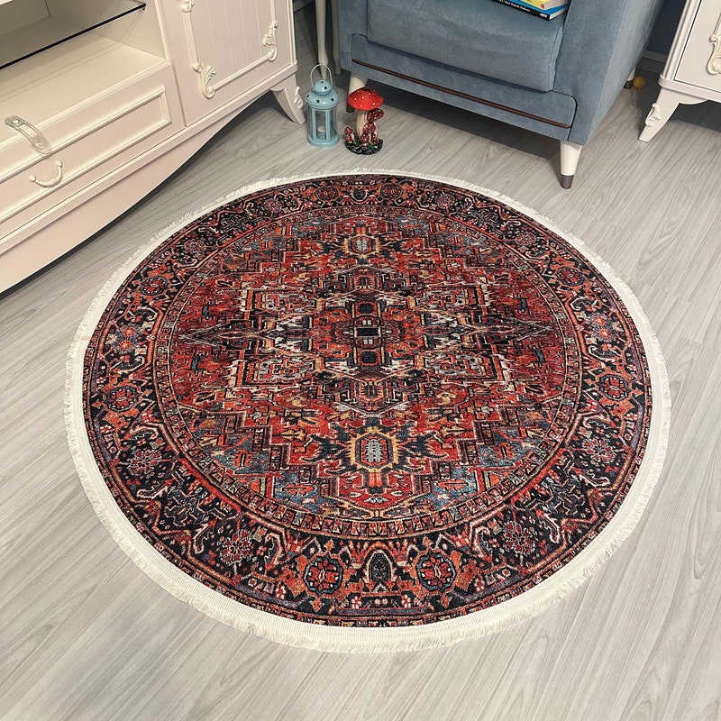Large Round Rug - Etsy