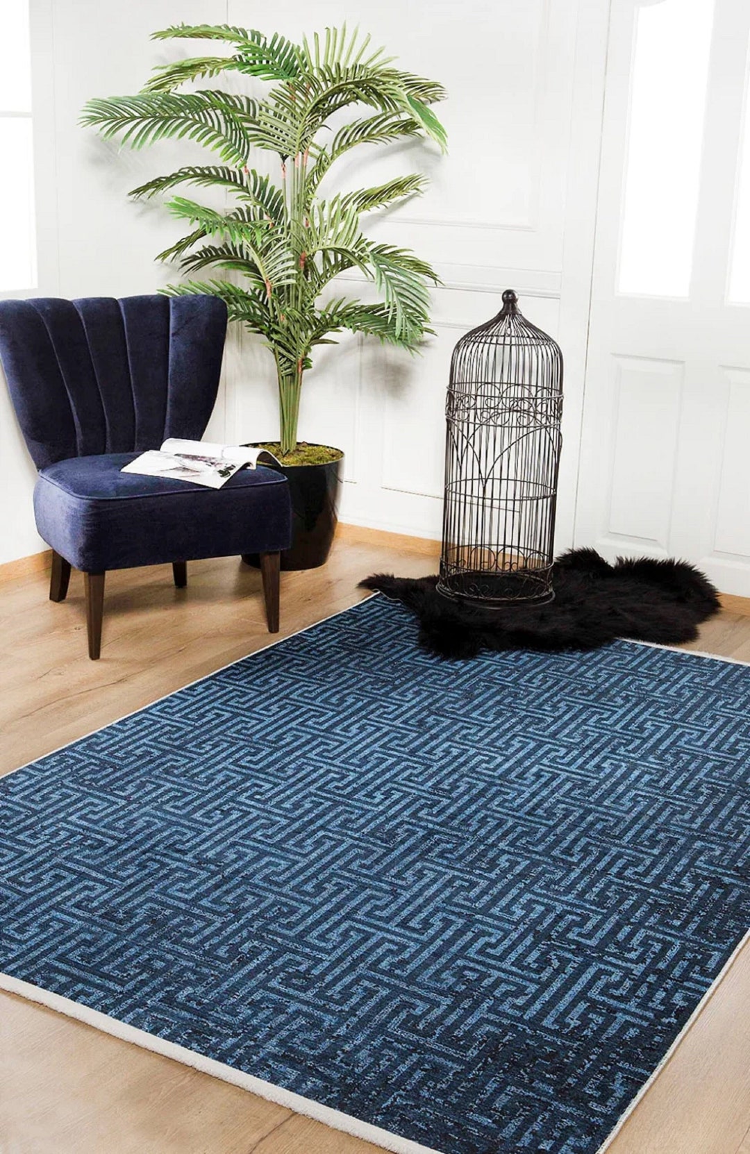Navy Blue Rugs 9x12, Navy Blue Rug Runner, Navy Blue Rug, Modern Greek ...