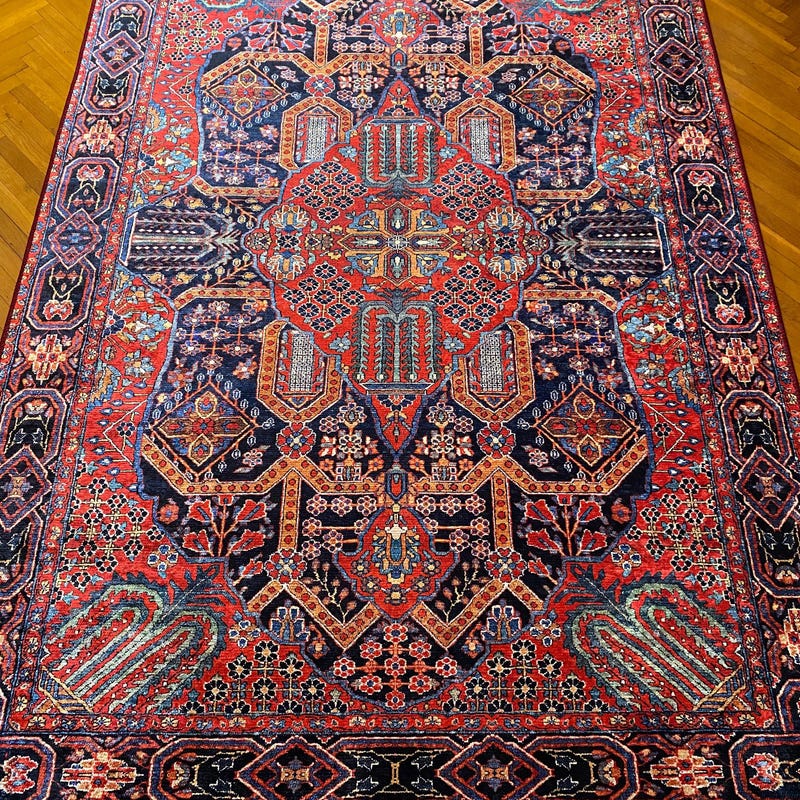 Red Persian Rug - Etsy