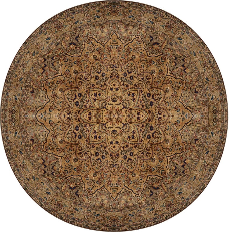 Earth Tones Rug Round Rug 5ft Round Rug 9x9 Round Rug 3ft - Etsy
