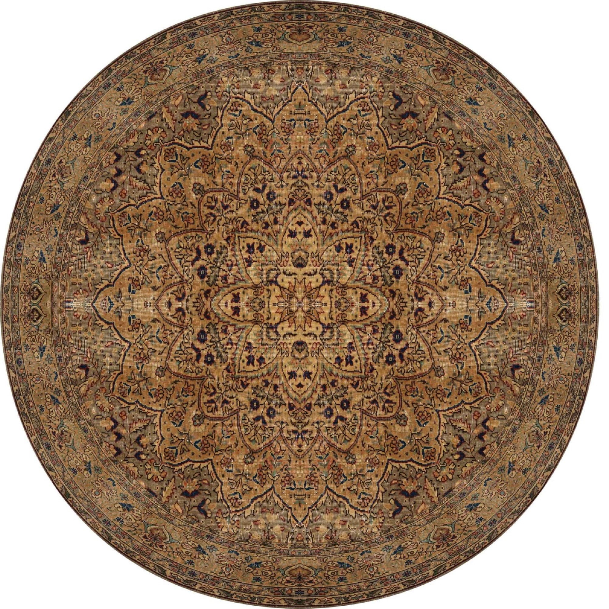 Earth Tones Rug Round Rug 5ft Round Rug 9x9 Round Rug 3ft - Etsy