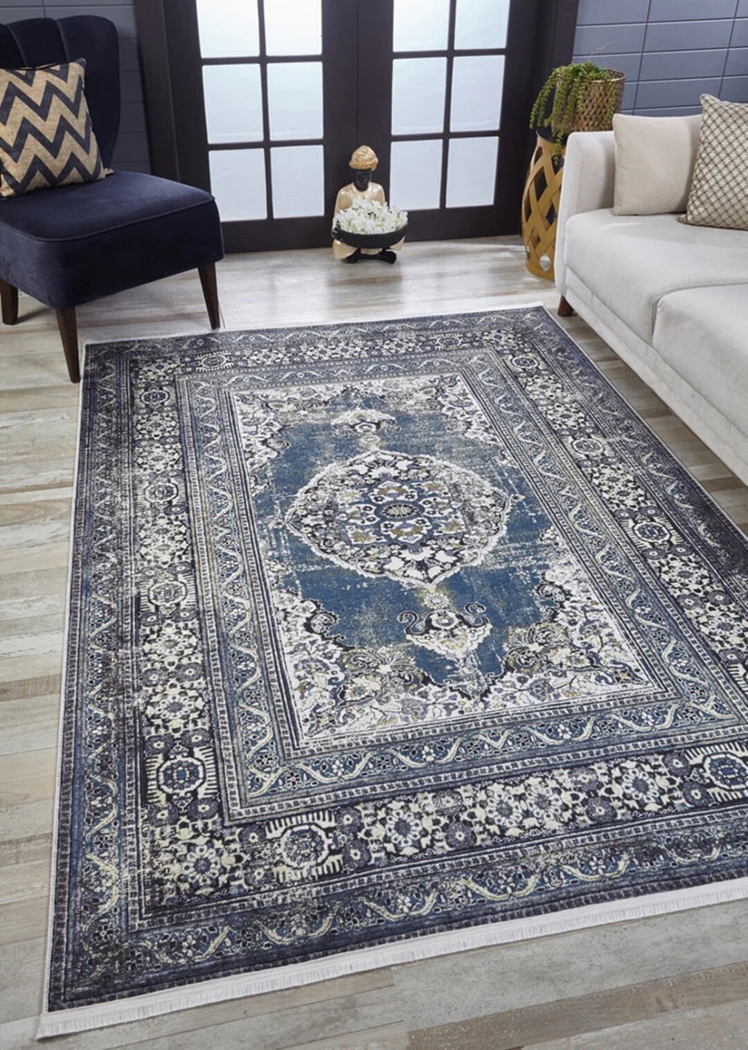 Oriental Rugs, Blue Persian Rug, Blue White Rug, Blue and White Rugs ...