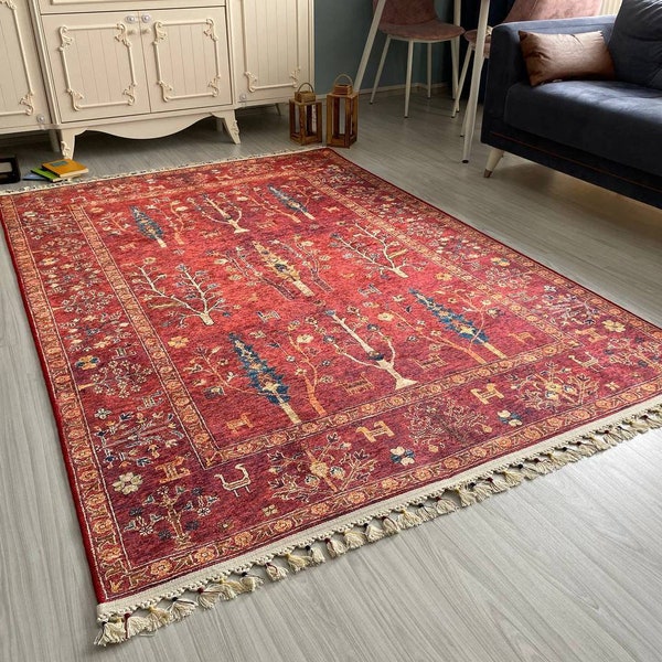Red Persian Rug - Etsy