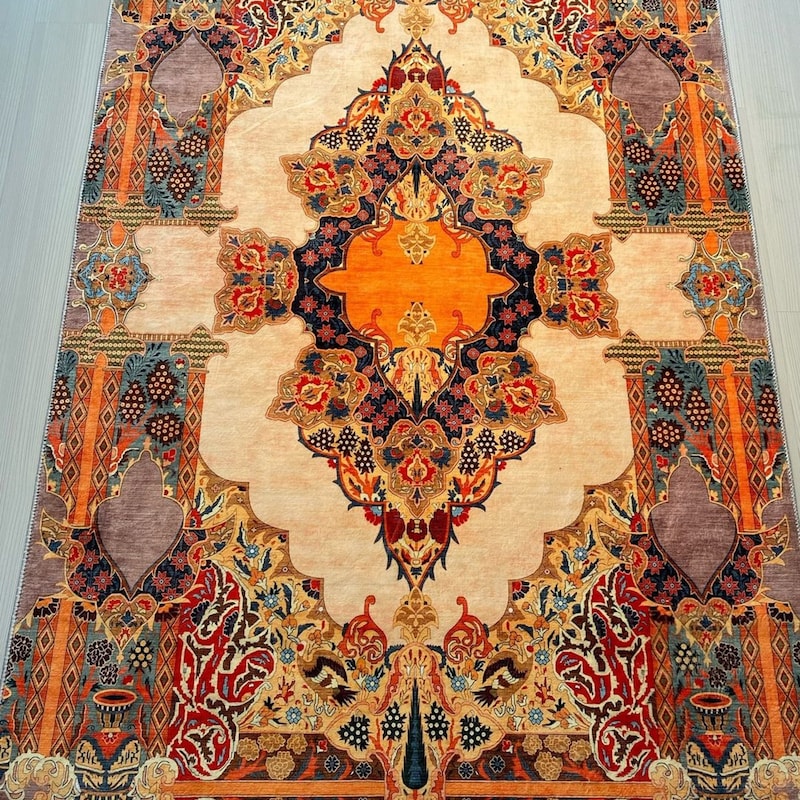 Orange Rug - Etsy