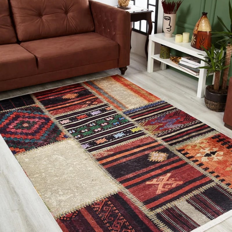 Patchwork Kilim Rug - Etsy