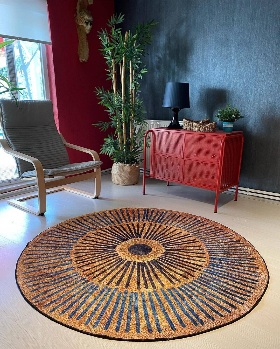 Round Rug Small, Round Rug 6 Feet, Round Rug for Living Room, Round Rug ...