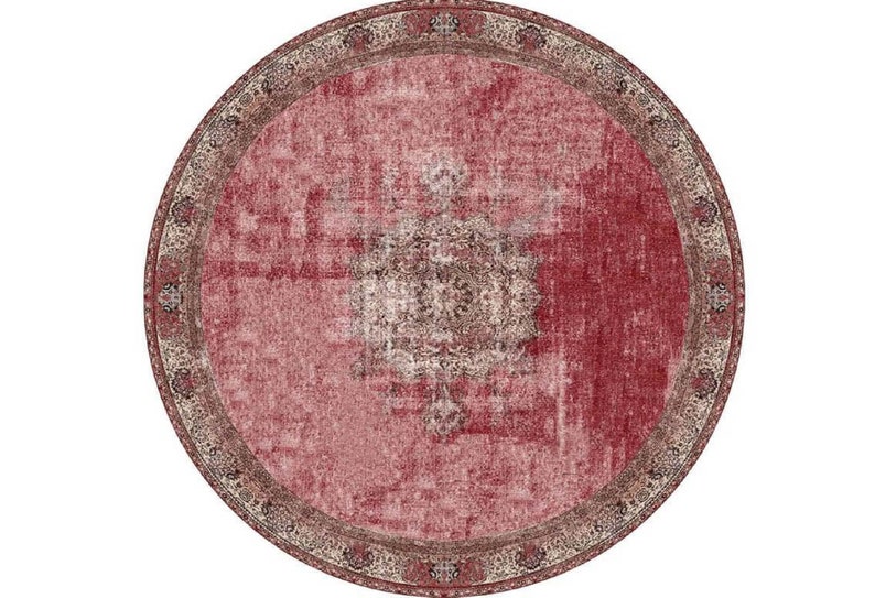 Circular Rug Round Area Rug Round Rug Vintage Round Rug - Etsy