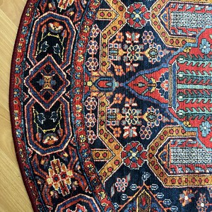 Round Rug, Round Rug Red, Circle Rug Red, Round Area Rug, 8 Ft Round ...