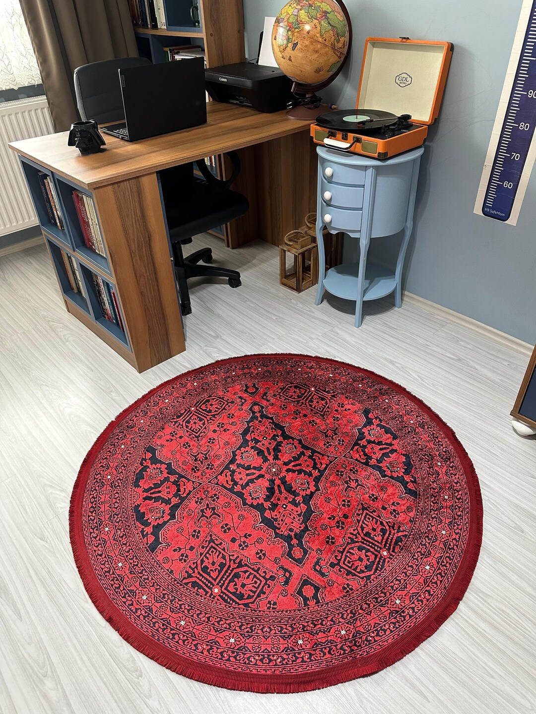 Round Rug, Circle Rug, Vintage Round Carpet, Soft Circle Carpet, Area ...